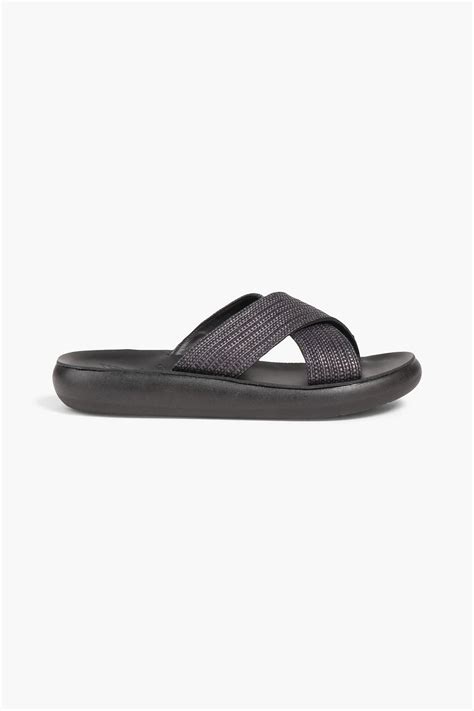 Ancient Greek Sandals Thais Raffia Slides The Outnet