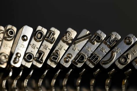 Premium Photo Typewriter Character Keys Macro Close Up