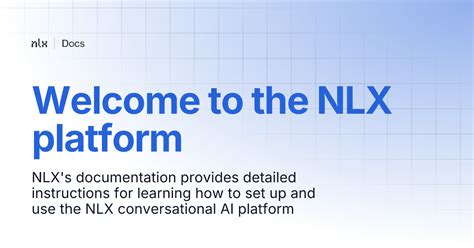 Nlx Documentation Docs