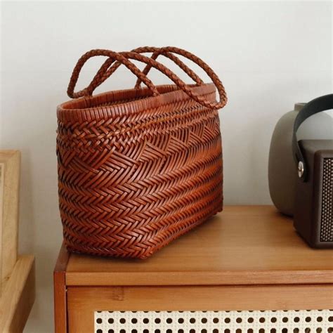 Shoulder Bag 여성쇼퍼백가죽가방라탄가방소가죽라탄가방드래곤백 On Bunjang Global Site