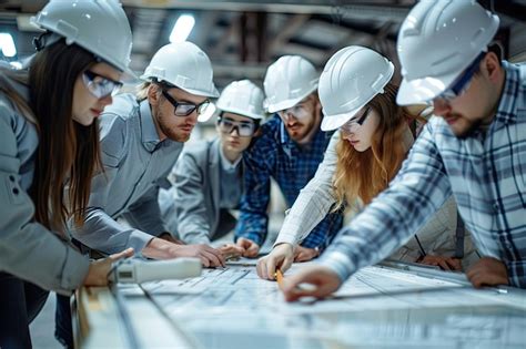 Premium Photo Diverse Team Collaborating On An Engineering Project In An Industrial Environment