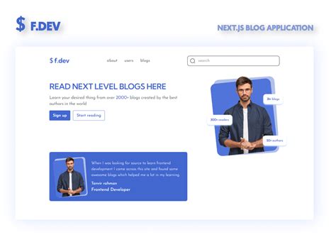 Fdev Next Js Blog Application By Saifur Rahman On Dribbble
