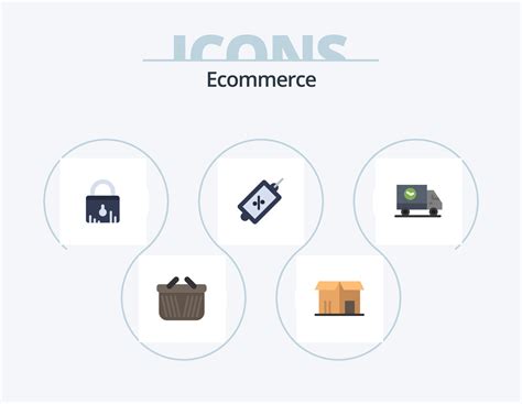 Ecommerce Flat Icon Pack 5 Icon Design Ecommerce Tag Lock Sale
