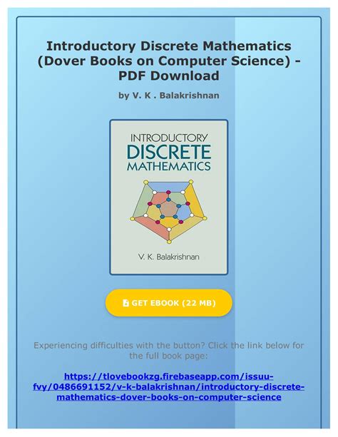 Download Introductory Discrete Mathematics Dover Books On Computer