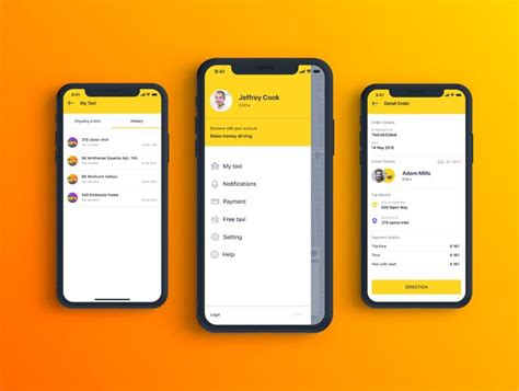 Otaxi Mobile Ui Kit — Ui Kits On Ui8 Mobile Ui App Interface Design