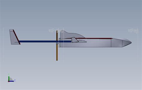 尾推无人机H型尾翼 SOLIDWORKS 模型图纸下载 懒石网
