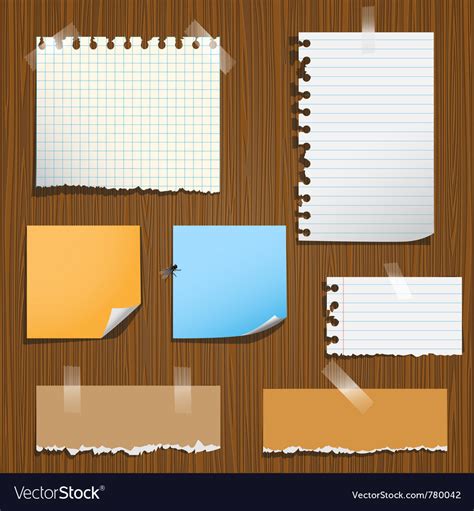 Notes Paper Royalty Free Vector Image Vectorstock