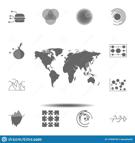 map icon simple glyph vector element of charts and diagrams set icons