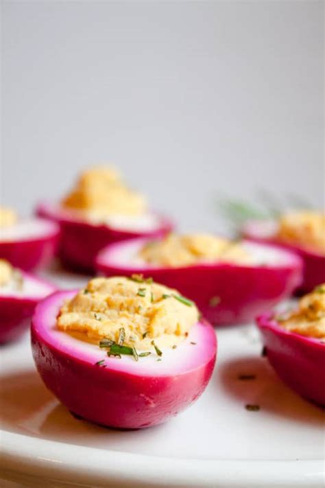 Beet Pickled Deviled Eggs Kitchn