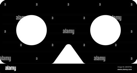 Cardboard Vr Head Mount Silhouette Icon Editable Vector Stock Vector