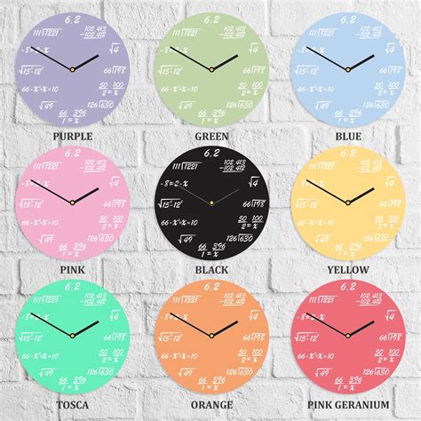 Jual Jam Dinding Kayu Rumus Matematika Wall Clock Math Design Unik