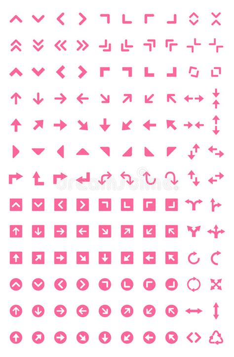 Set Of Flat Design Pointer Cursor Infographic Icon Arrow Pack