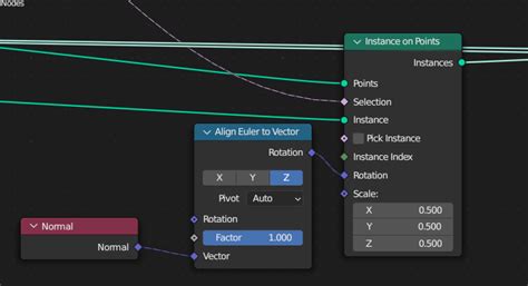 Rotate Instances To Stick To The Surface Basics Interface Blender