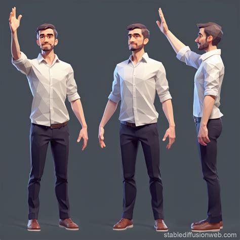 Low Poly Male Character Model Stable Diffusion Online