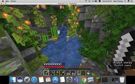 1 17 Axolotl Cave Pond Wish I Had Shaders Minecraftbuilds