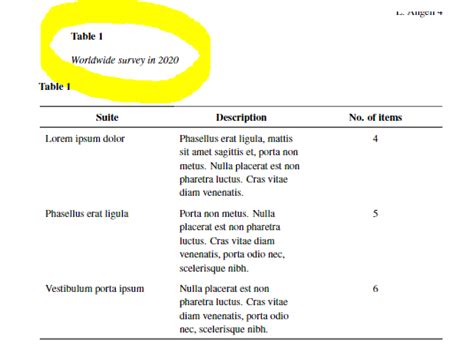 Remove Indentation Of Table Caption In Mla Format Template Jotterpad
