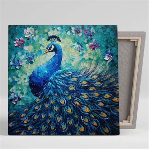 Peacock Decor Canvas Or Poster Animal Decor Home Wall Art Peacock
