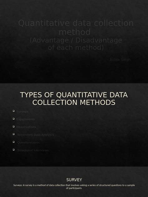 Quantitative Data Collection Methods Pdf Survey Methodology Data