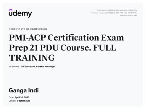 Ganga Indi On Linkedin Udemy Course Completion Certificate