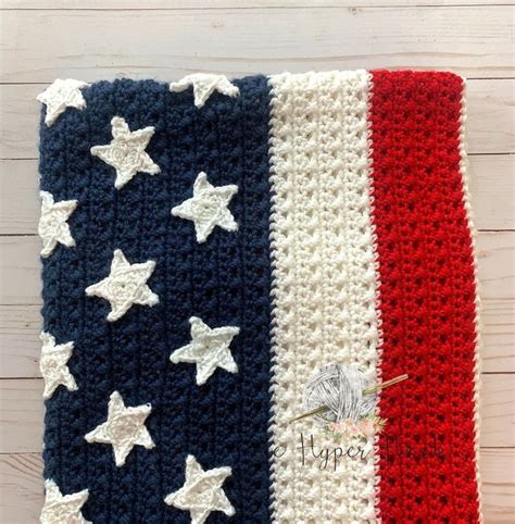 American Flag Blanket Crochet Pattern Crochet Blanket Pattern Pdf