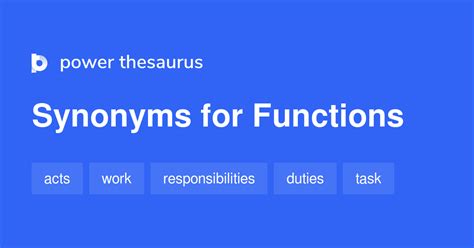 Functions Synonyms 741 Similar Words And Phrases
