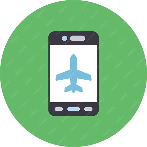 Premium Vector Mobile Airplane Mode Flat Illustration
