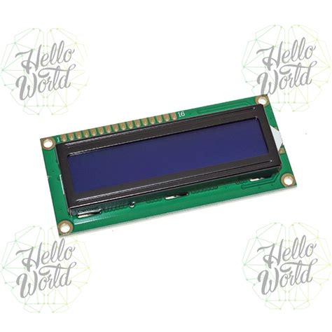 Display LCD X Fondo Azul Hello World Electronics