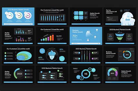 35页企业年度报告总结业务市场增长数据展示ppt模板 爱晴天 站酷zcool