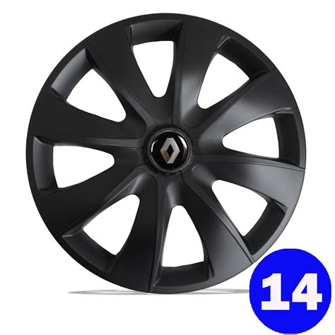Jogo Calota Aro Renault Clio Sandero Logan Preto Fosco pç R em Mercado Livre