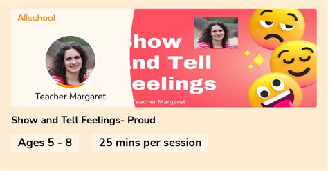 New Learner 20 Off Show And Tell Feelings Proud Live Interative