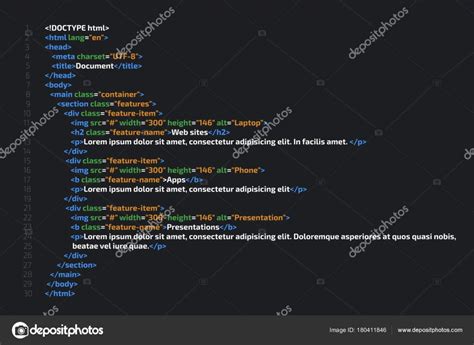 Site Web Code Html Codage Concept Programmation Illustration
