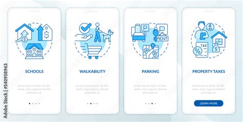 Best Neighborhoods Blue Onboarding Mobile App Screen Real Estate