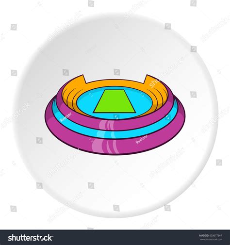 Round Sports Stadium Icon Cartoon Style Stock Illustration 503677867