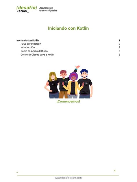 L1 Iniciando Con Kotlin Pdf Java Lenguaje De Programación