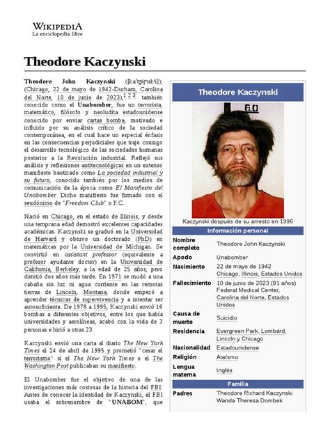 Theodorekaczynski Pdf