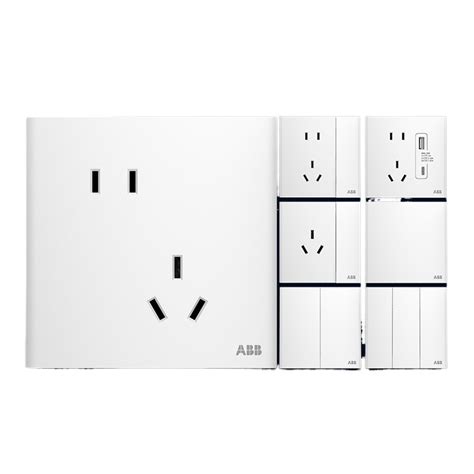 Abb Xuan Puyu Stone White Metal Base Oblique Five Hole Usb Household