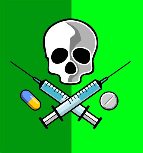 Skull Injection And Medicine 8671059 Vector Art At Vecteezy