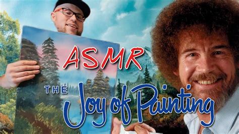 ASMR Relaxing Painting Recreating Bob Ross Masterpiece Island In The Wilderness Asmr