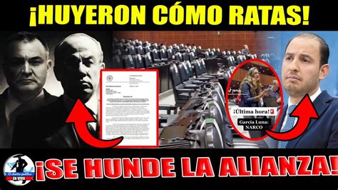 URGENTE HUYERON COMO RATAS PANISTAS HUYEN DE CONGRESO GARCIA LUNA