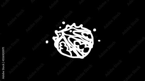 Icon Sign Or Symbol Animation White Highlight Elements Doodle Loop