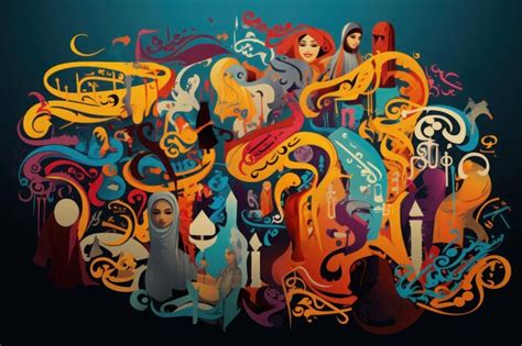 arabic language unity arabic language day premium ai generated image