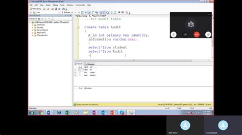Trigger For Audit Table In Sql Server Method 1 In Urduhindi Youtube