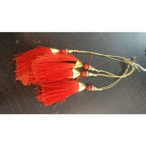 Golden And Orange Saree Decorative Tassels Size 2 7 Inch At Rs 25