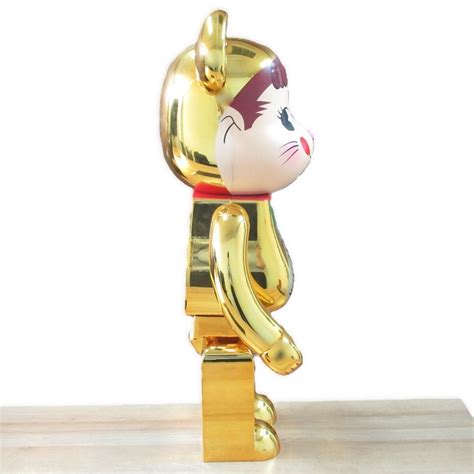 1円〜 メディコムトイ Be＠rbrick 招き猫 ペコちゃん 金メッキ 1000％ Medicom Toy ベアブリック フィギュア 210