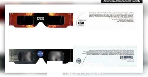Officials Warn Of Fake Solar Eclipse Eyeglasses On The Market Cbs New