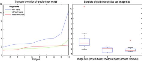 Left Standard Deviation Of Per Image Gradients In Three Considered