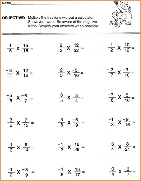 Math Worksheets Grade 6