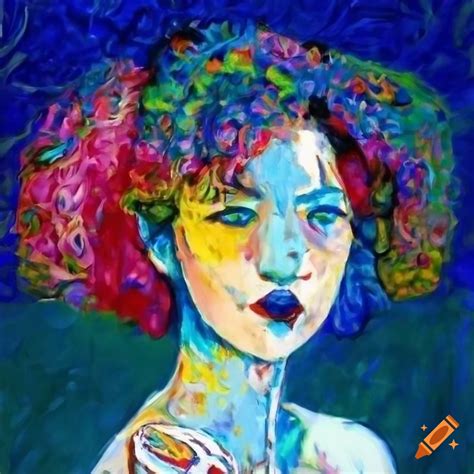 Vibrant Individualistic Portrait In Abstract Art Style On Craiyon