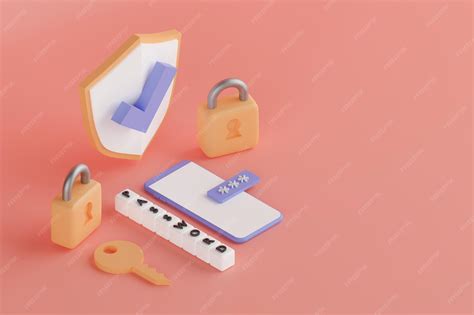 Premium Photo 3d Render Isometric View Of Security And Privacy System