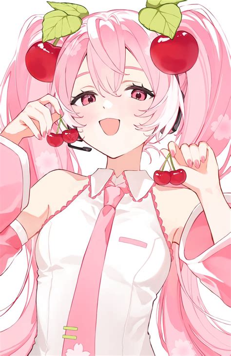 Hatsune Miku And Sakura Miku Vocaloid Drawn By Tri51 Danbooru